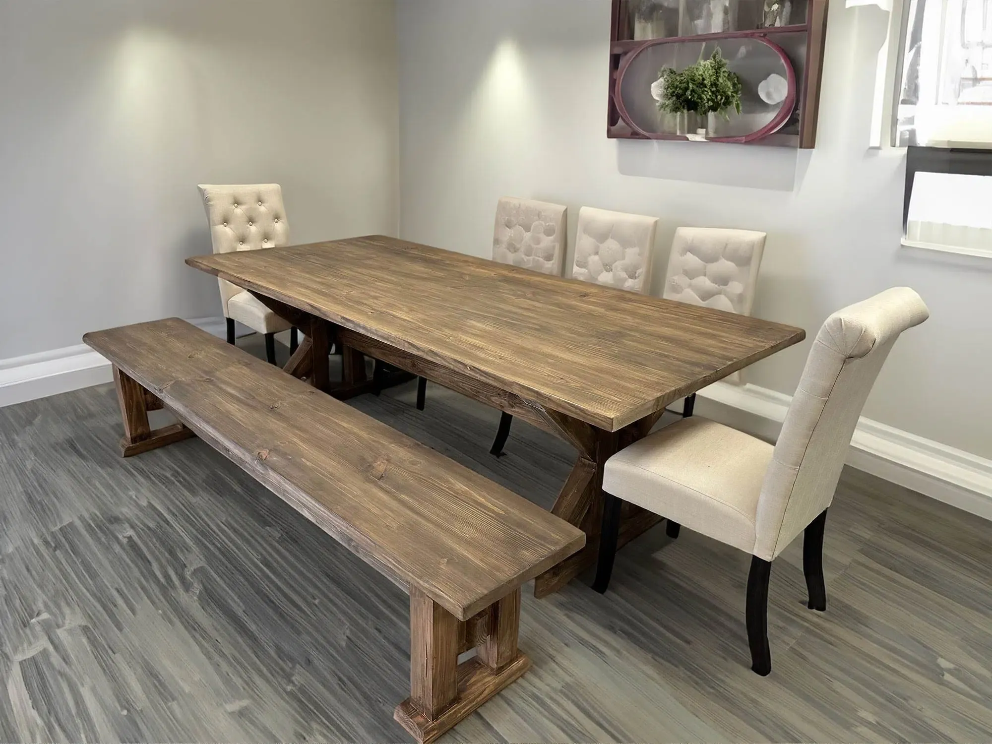 Rustic Solid Wood Dining Table Made in the USA – Orchid Wood Co